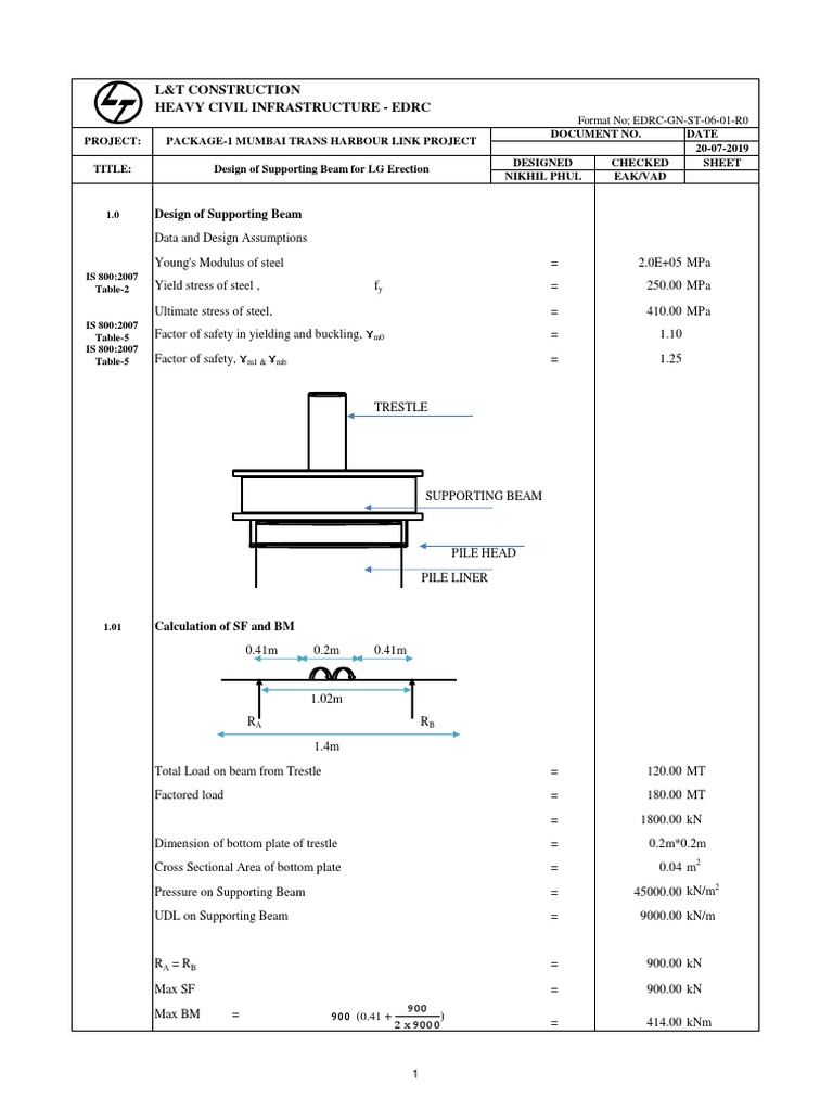 L&T Construction Heavy Civil Infrastructure - Edrc: Design of ...