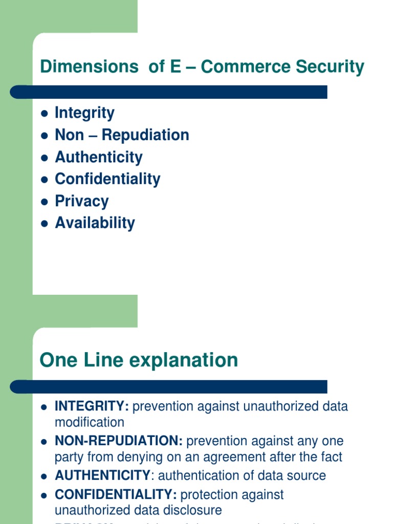 Dimensions of E-Commerce Security - Integrity | PDF | E Commerce ...