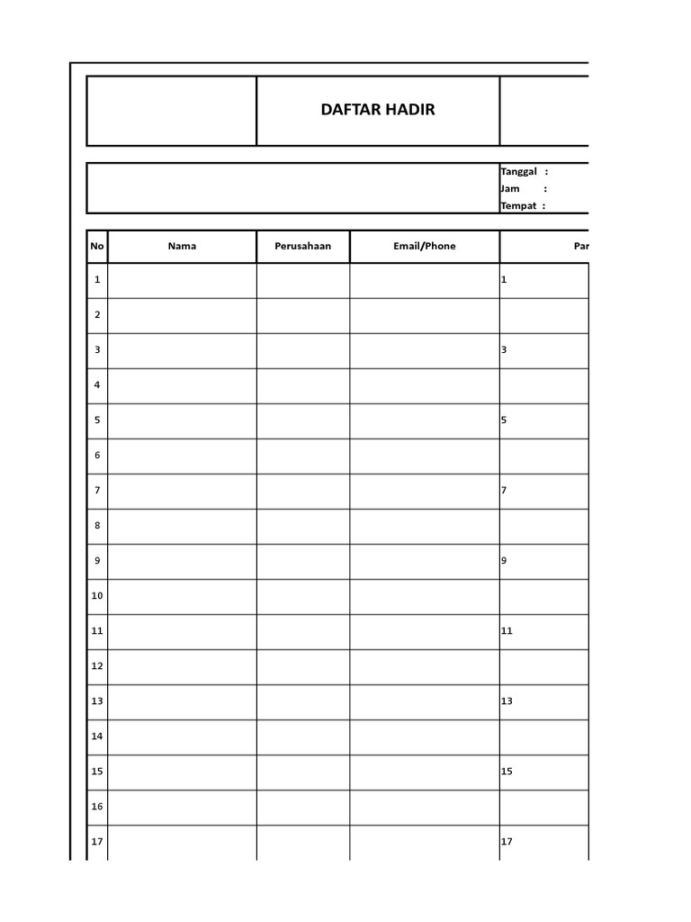 Contoh Form MOM | PDF