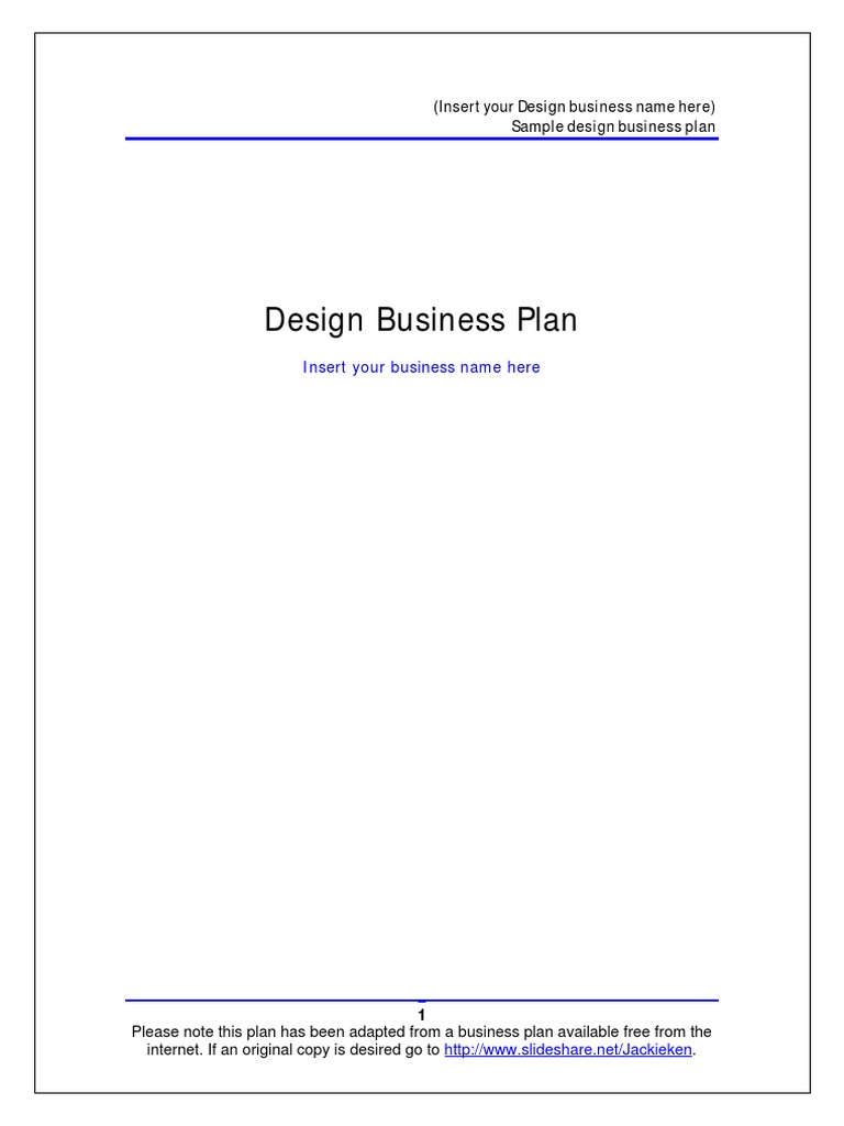 Sample Interior Business Plan Template PDF | PDF | Business Plan | Swot ...