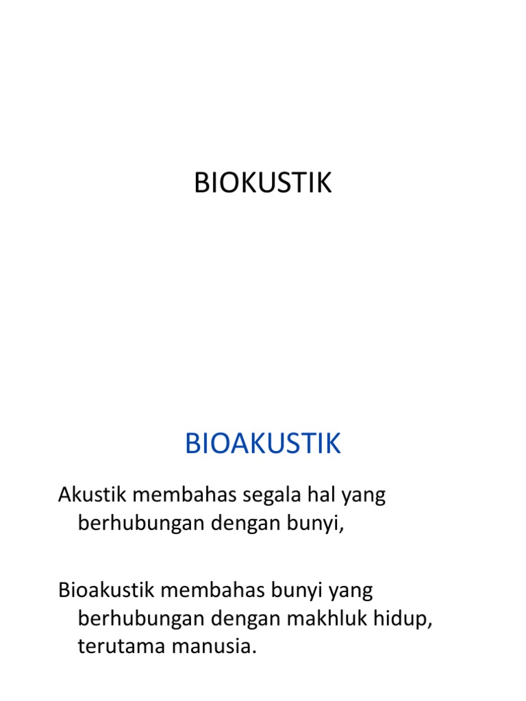 Bioakustik | PDF