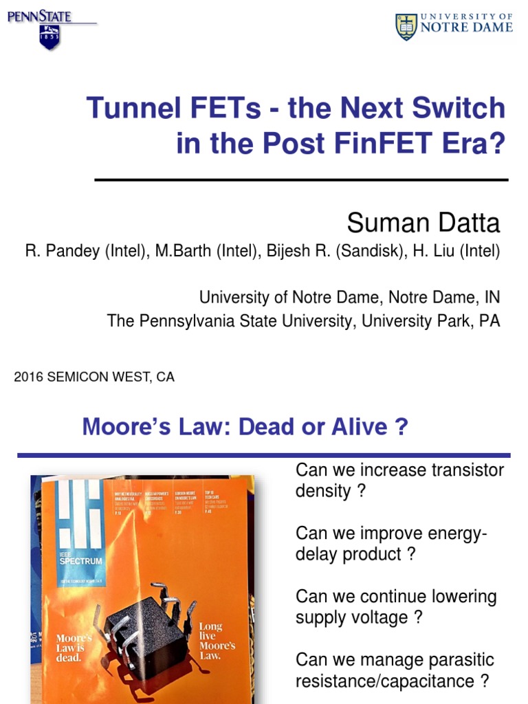 4 - Suman Datta - Notre Dame | PDF | Field Effect Transistor | Mosfet