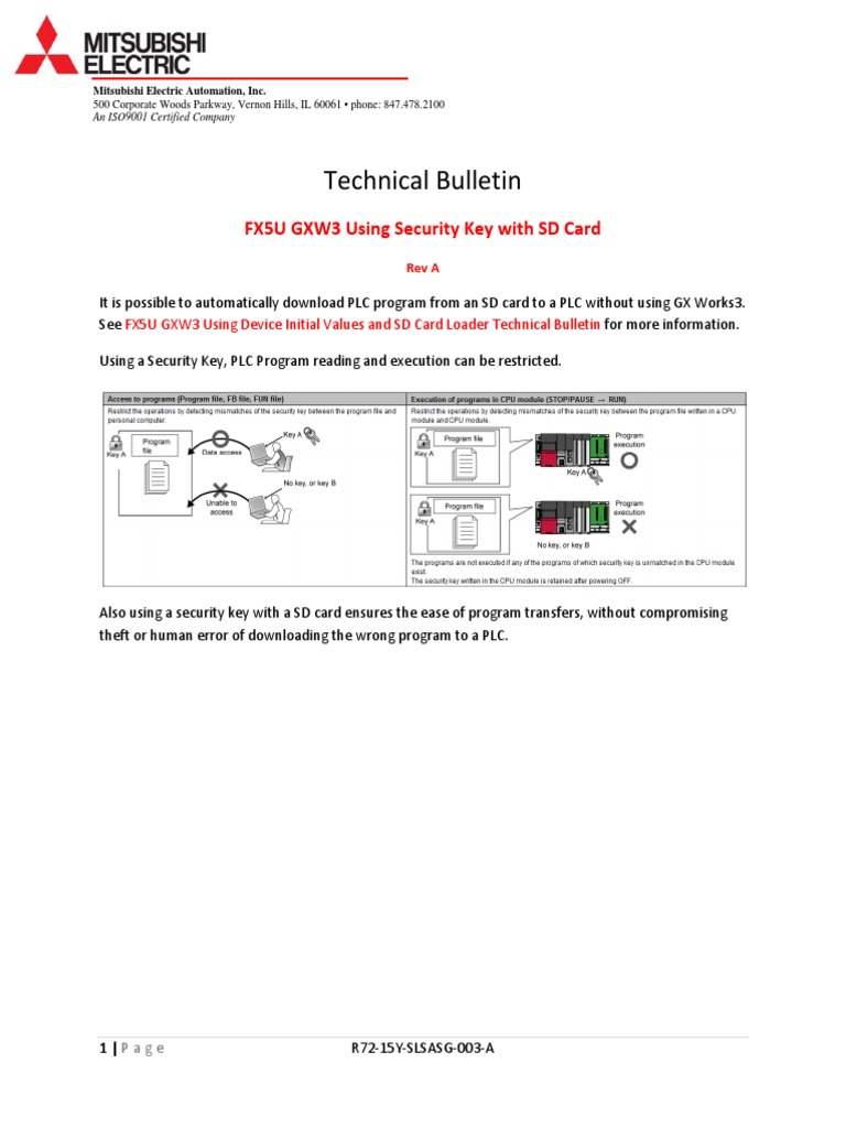 TB - FX5U GXW3 Using Security Key With SD Card | PDF | Information Technology Management ...