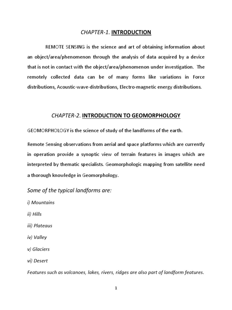 Geo Morphology | PDF | Geomorphology | Remote Sensing