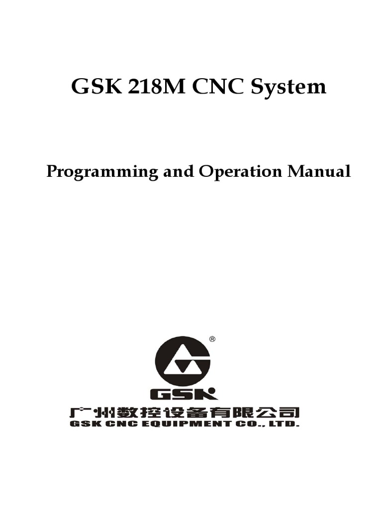 GSK218M CNC Programming Guide | PDF | Numerical Control | Machining