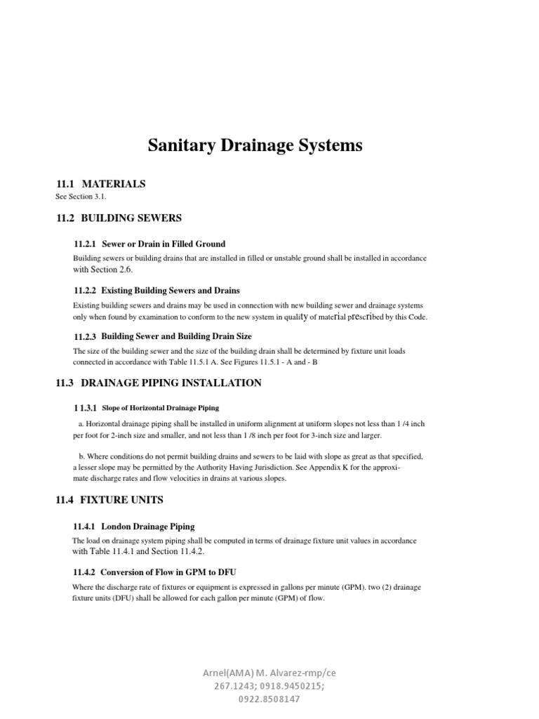 010b Sanitary Drainage System NSPC | Download Free PDF | Sanitary Sewer ...