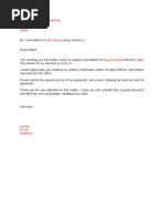 Sample Letter Cancellation Internet Provider | PDF | Finance & Money ...
