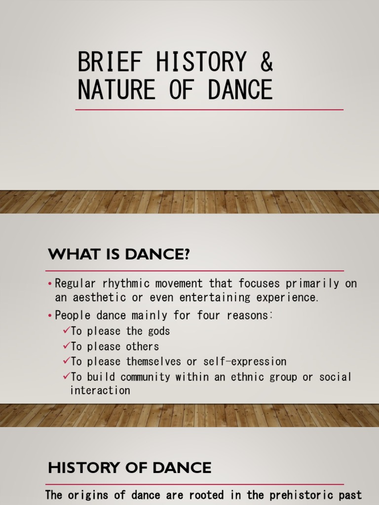 Lecture History & Nature of Dance | Descargar gratis PDF | Dances ...