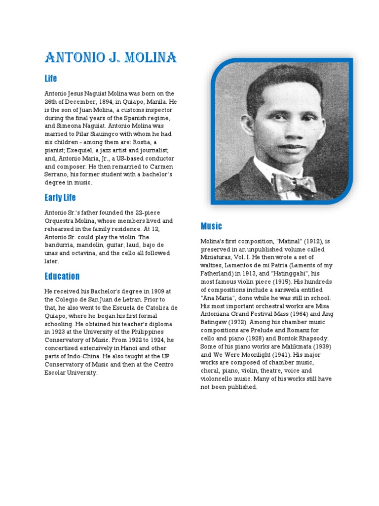 Filipino Composers' Biography | PDF | Performing Arts | Entertainment