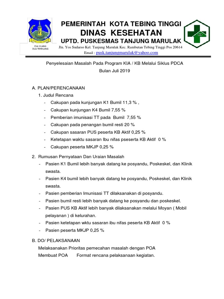 Contoh Pdca Kia-Kb | PDF