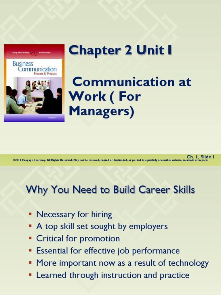 BC II Unit 1 - Chapter 2 | PDF | Communication | Psychology