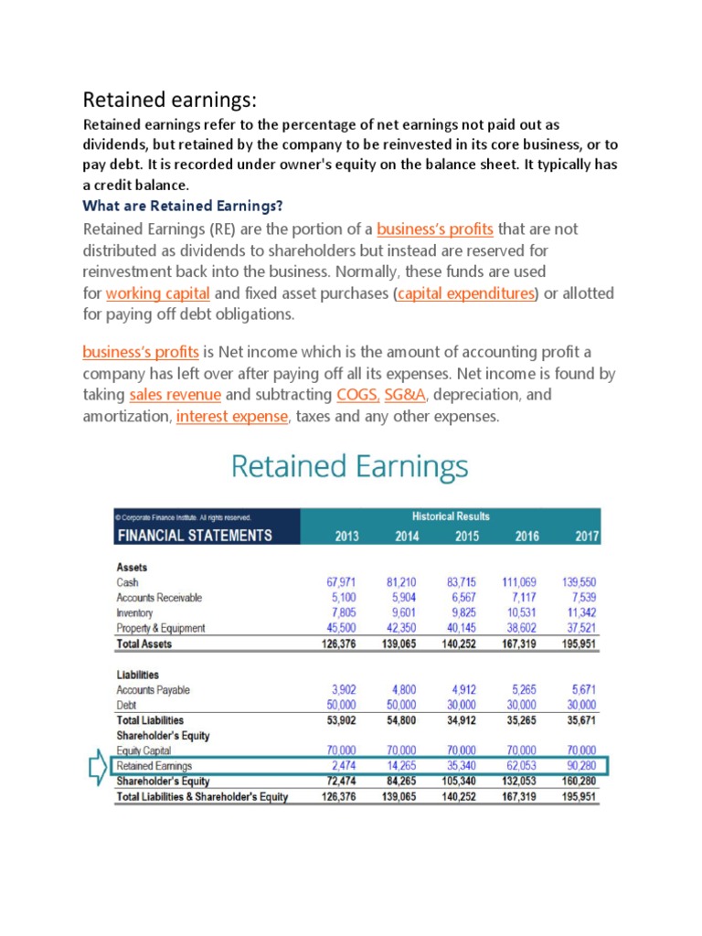 Retained Earnings | PDF | Retained Earnings | Net Income
