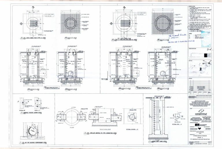 Typical Manhole Plan & Section Details | PDF