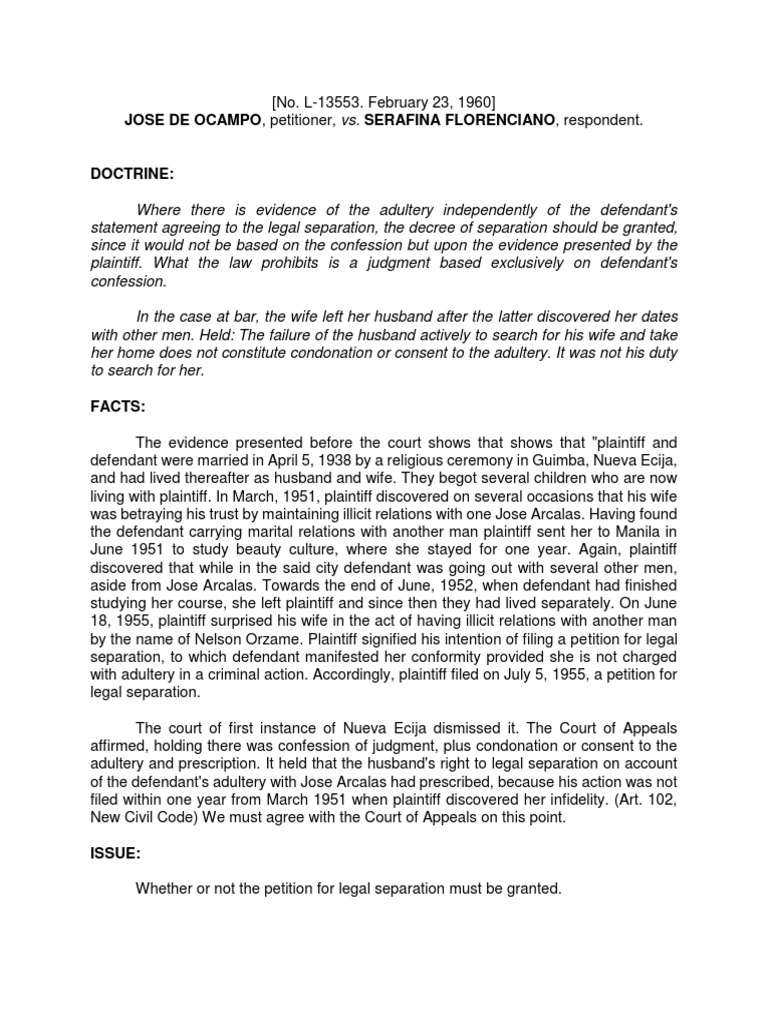 Adultery and Legal Separation in NJ | PDF | Adultery | Husband