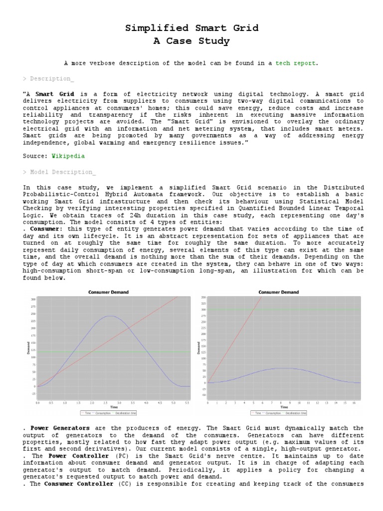 Modeling a Simplified Smart Grid Scenario Using a Distributed Probabilistic-Control Hybrid ...