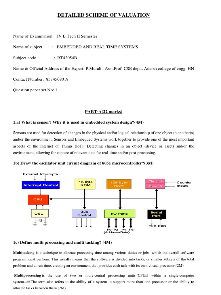 Erts Scheme of Valuation | PDF | Embedded System | Thread (Computing)