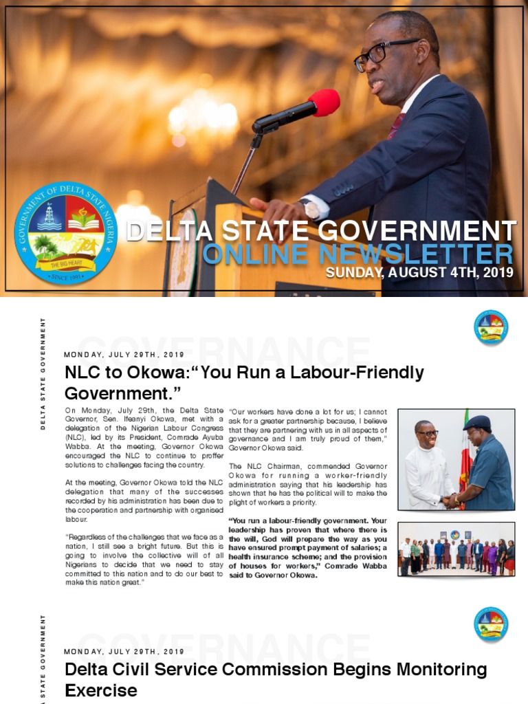 Delta State Government: Online Newsletter | Government | Politics