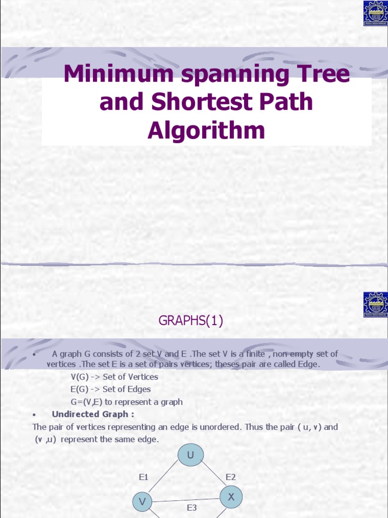 Minimum Spanning Tree And Shortest Path Algorithms 38 Pdf Visual Cortex Vertex Graph Theory