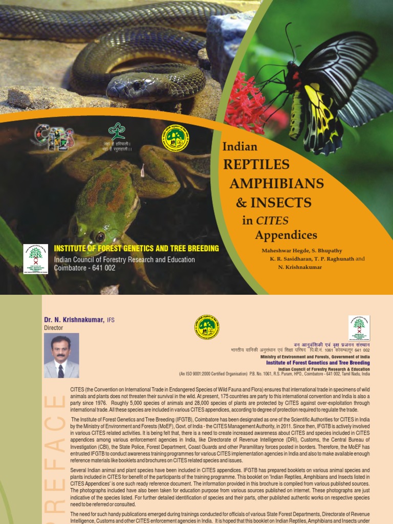 Indian1 Reptiles, Amphibians, Insects Listed in CITES | PDF | Reptile ...