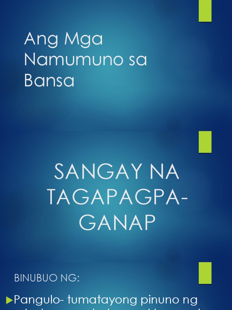 Ang Mga Namumuno Sa Bansa | PDF