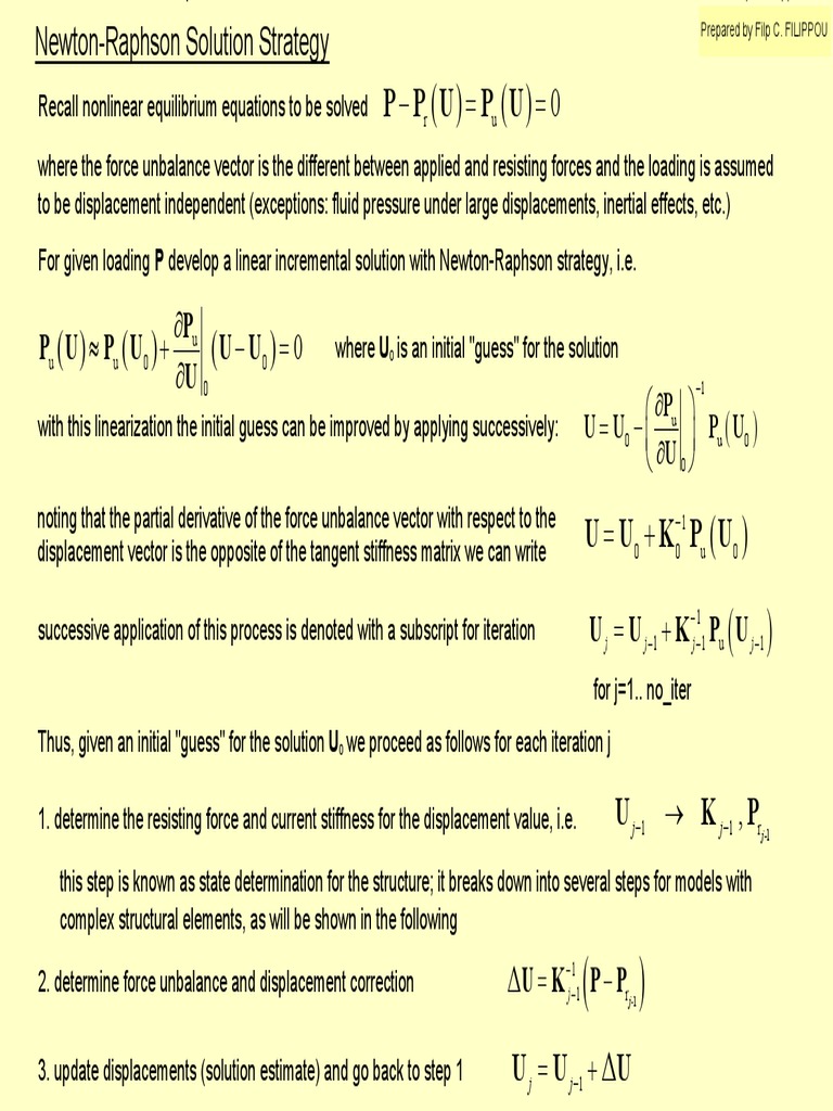Non-Linear Analysis Solution Strategies | PDF | Mathematical Analysis ...