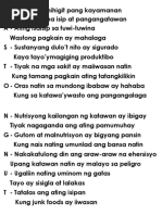 Acrostic Wastong Nutrisyon | PDF