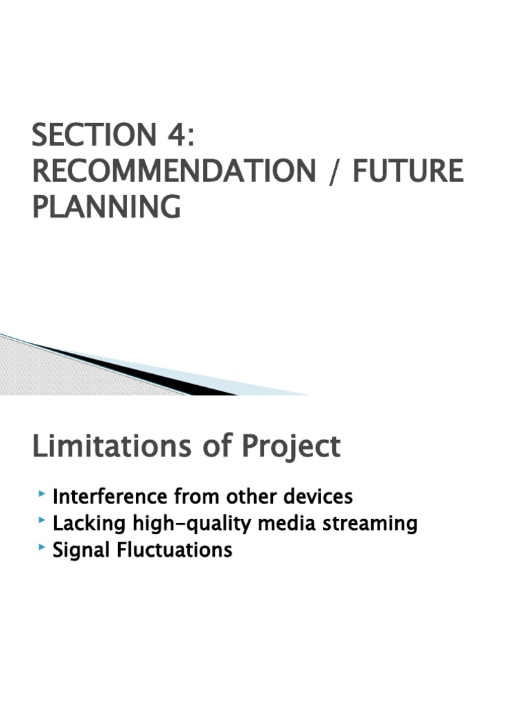 Section 4: Recommendation / Future Planning | PDF