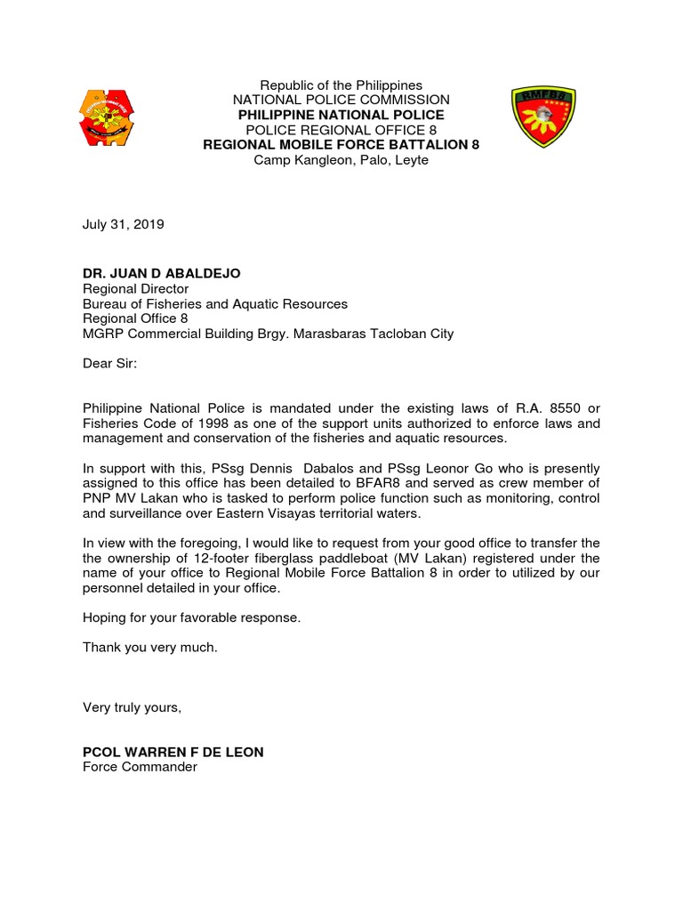 Philippine National Police Regional Mobile Force Battalion 8 | PDF