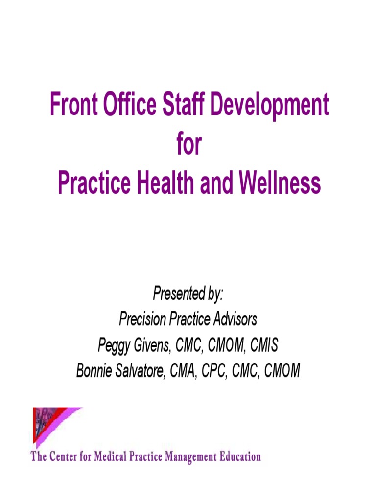 Front Office Staff Development 2007 | PDF | Patient | Health Care