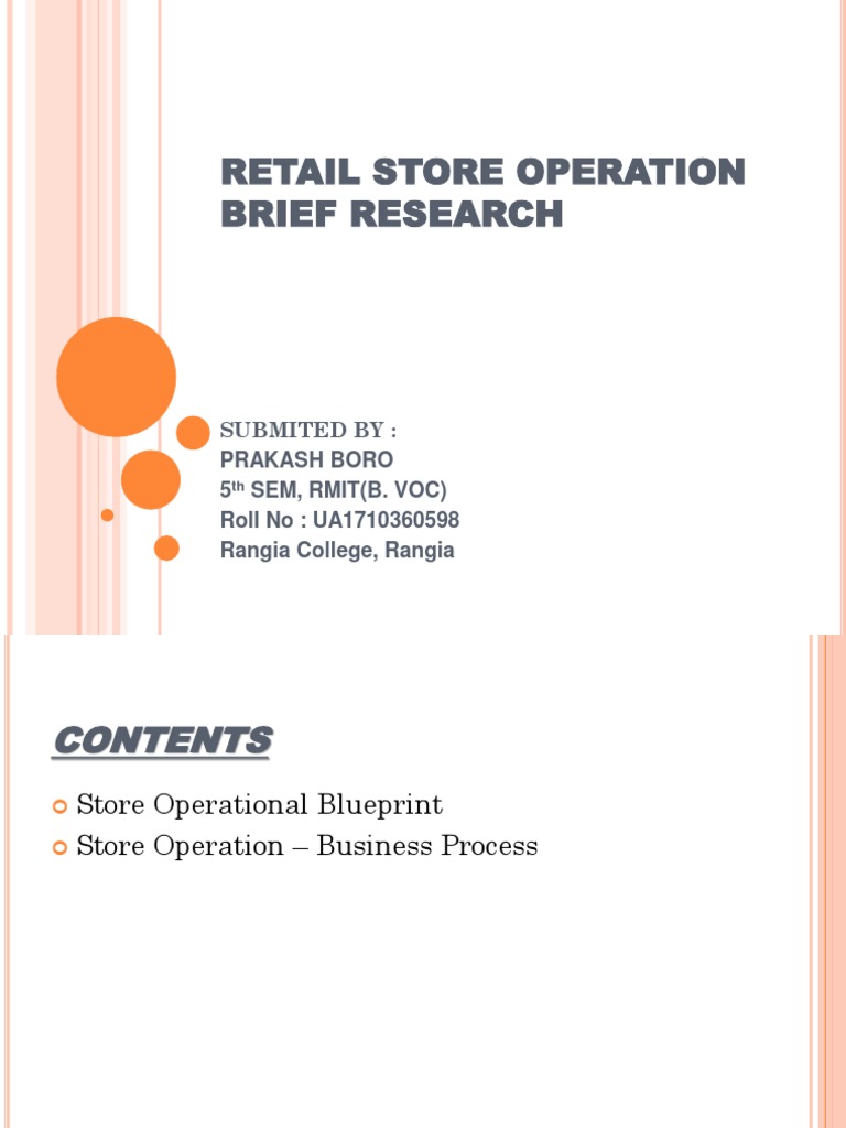 Retail Store Operation Management Briefly Research | PDF | Retail ...
