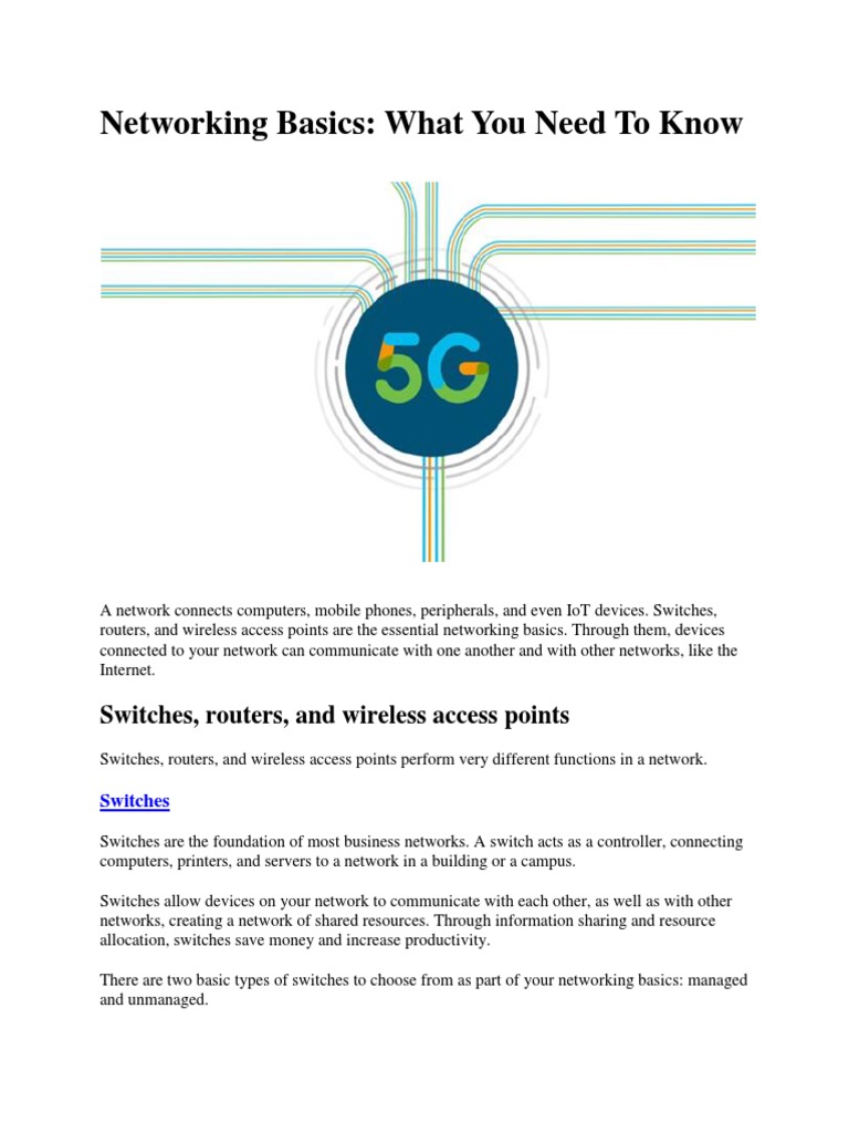 Networking Basics: What You Need To Know: Switches, Routers, and ...