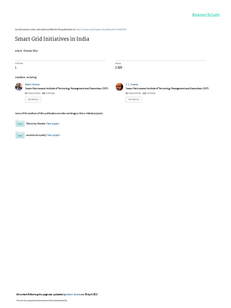 Smart Grid Initiatives Pdf Smart Grid Electrical Grid