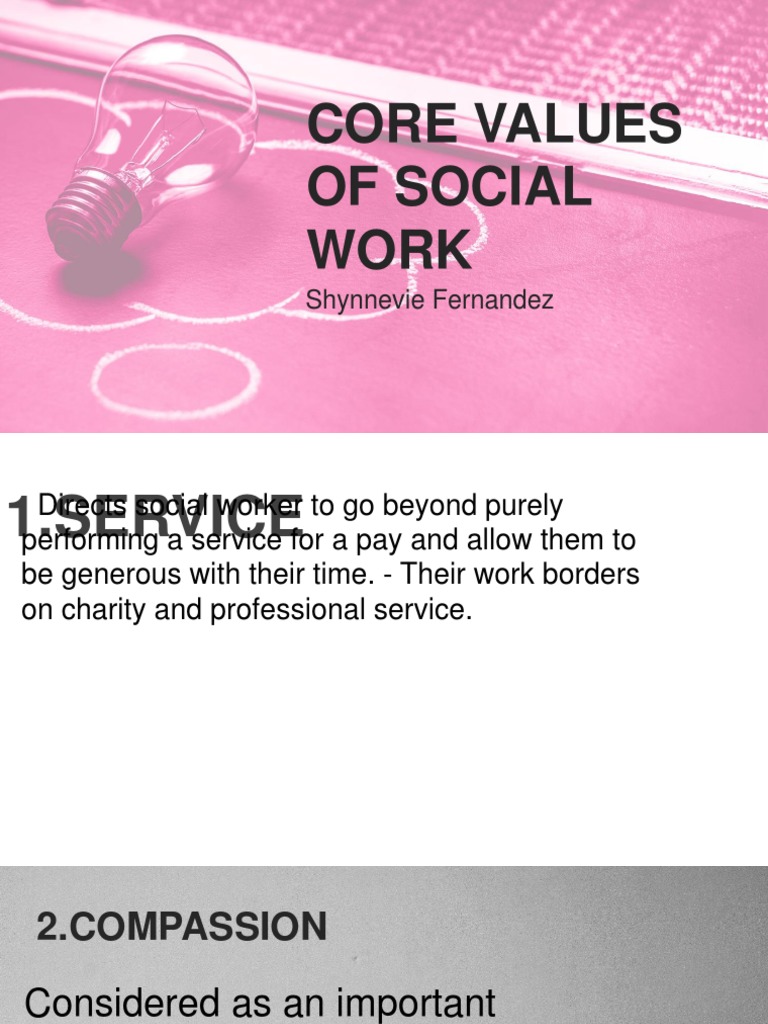Core Values of Social Work: Shynnevie Fernandez | PDF