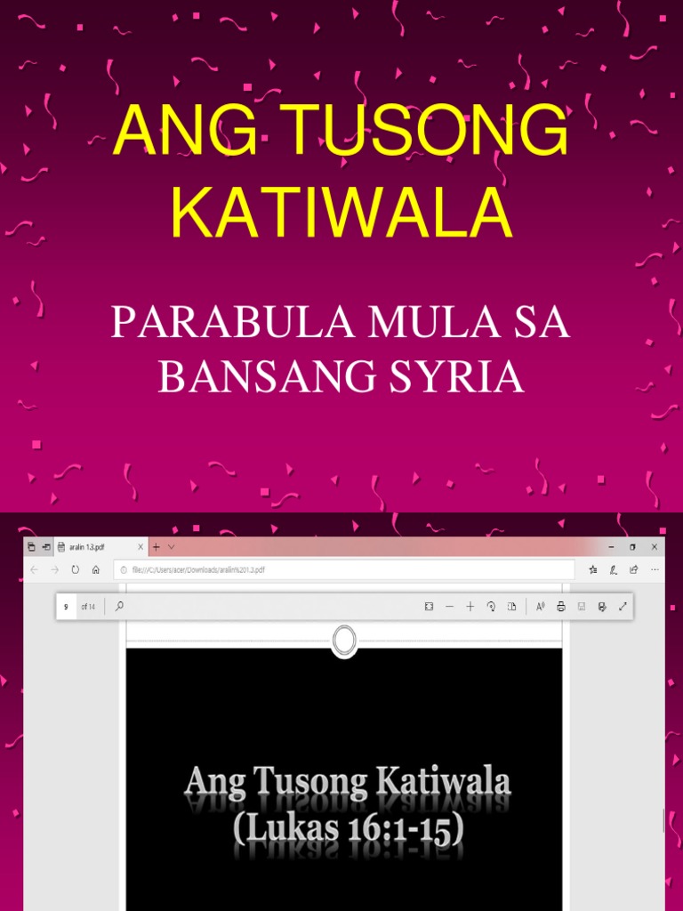 Ang Tusong Katiwala | PDF