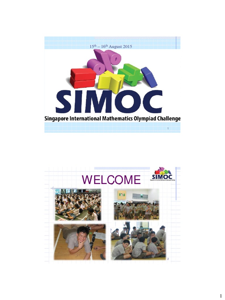 SIMOC 2015 Guide PDF | PDF | Critical Thinking | Teaching Mathematics