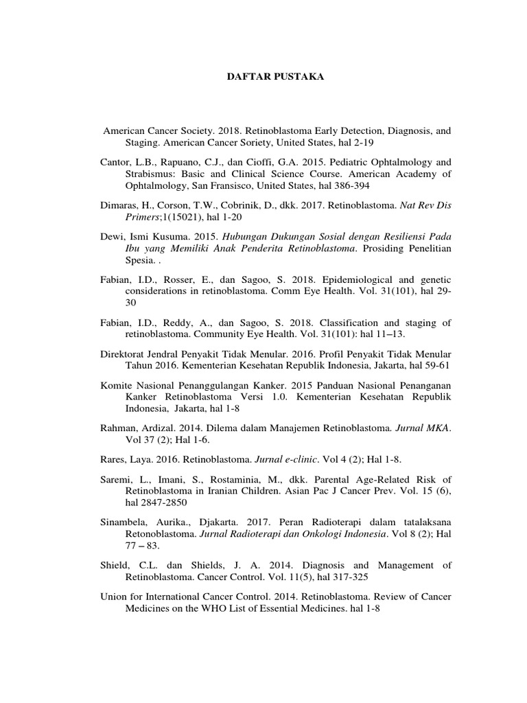 Primers 1 (15021), Hal 1-20: Daftar Pustaka | PDF | Pediatrics ...