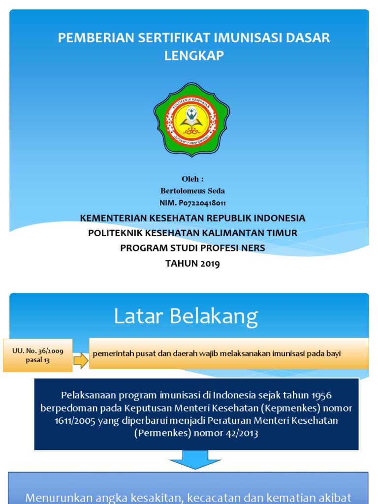 Desain Inovatif Sertifikat Imunisasi Pdf