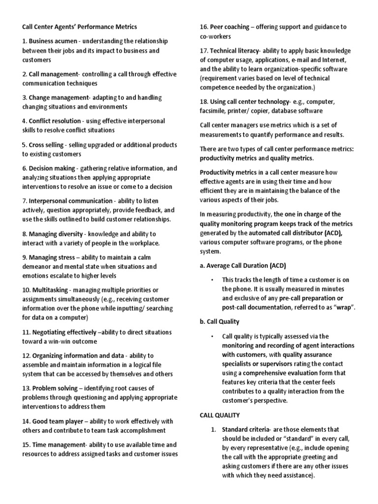 Bpo Reviewer | Download Free PDF | Business Process Outsourcing | Call ...