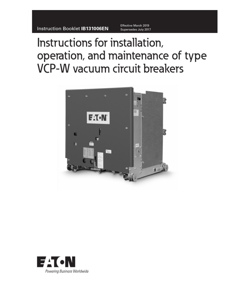 DISJUNTOR A VACUO - VCP-W, VCPW-SE, VCP-WC, and VCPWND | Download Free ...