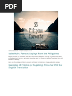 55 Examples of Filipino Proverbs | PDF | Proverb