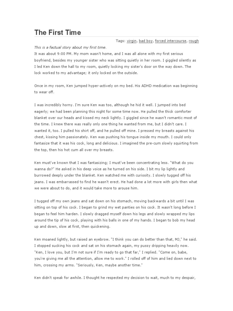 The First Time: This Is A Factual Story About My First Time | PDF