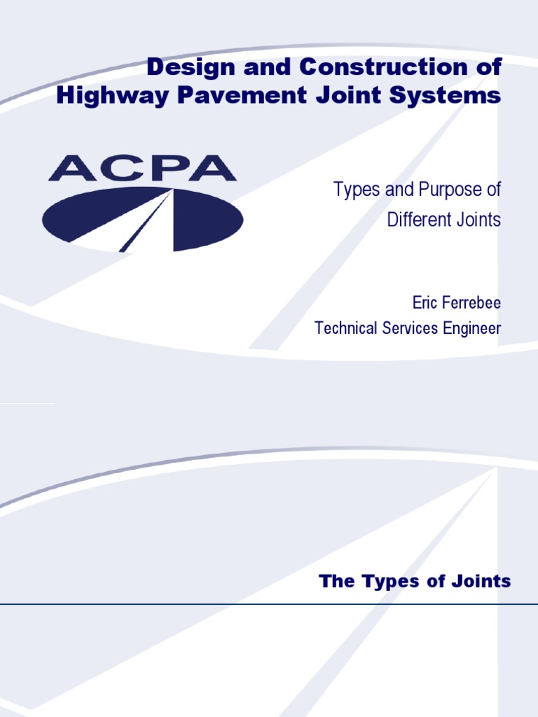 Design and Construction of Highway Pavement Joint Systems | Download ...
