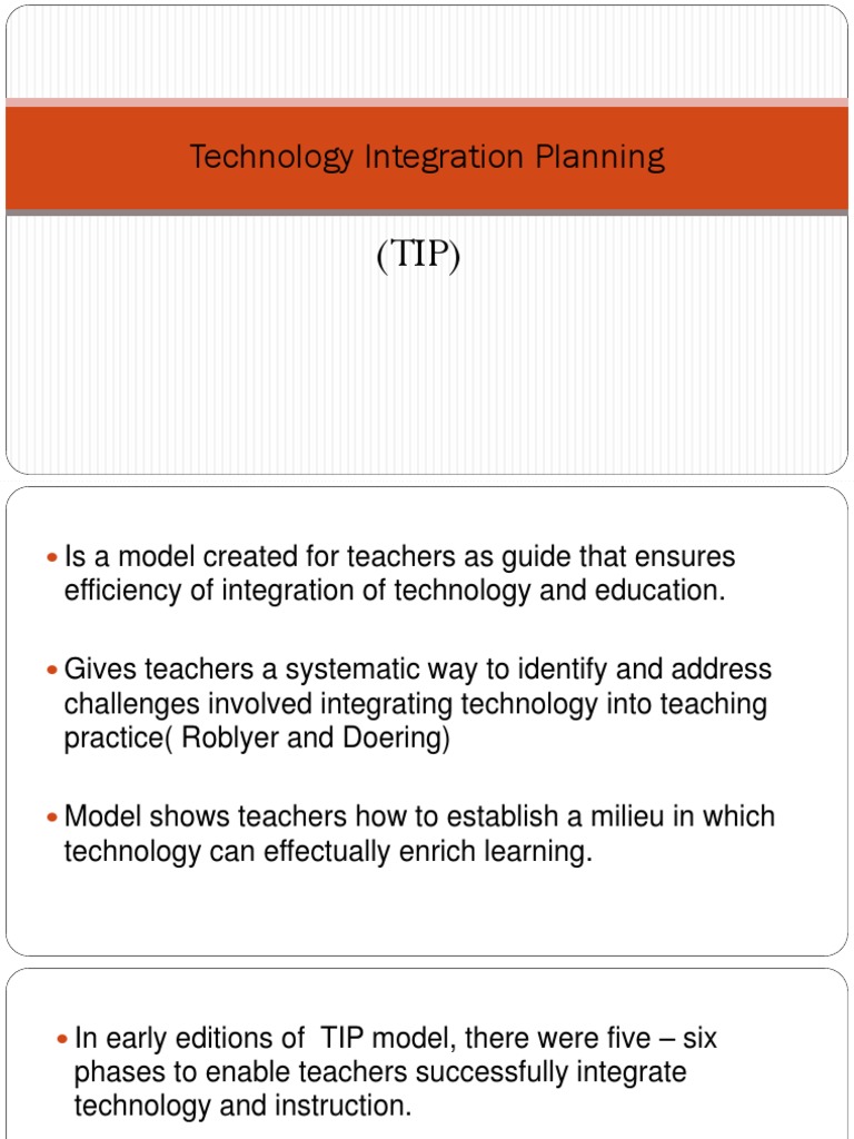 Technology Integration Planning | PDF