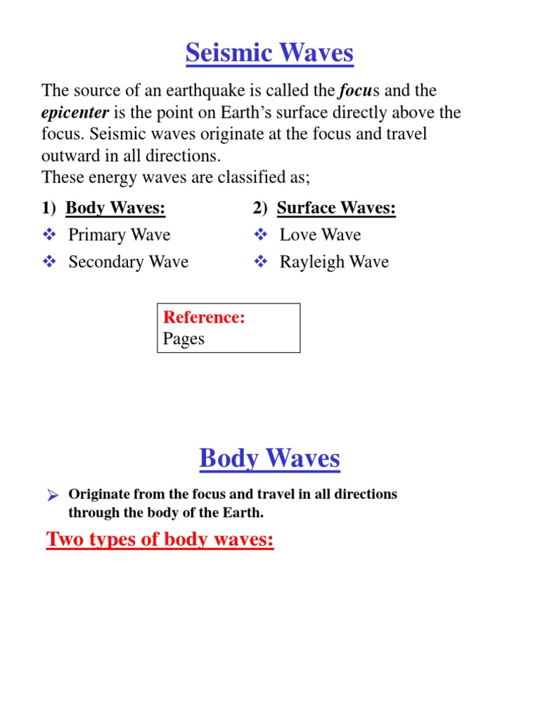 Types of Seismic Waves Explained | PDF | Seismology | Continuum Mechanics