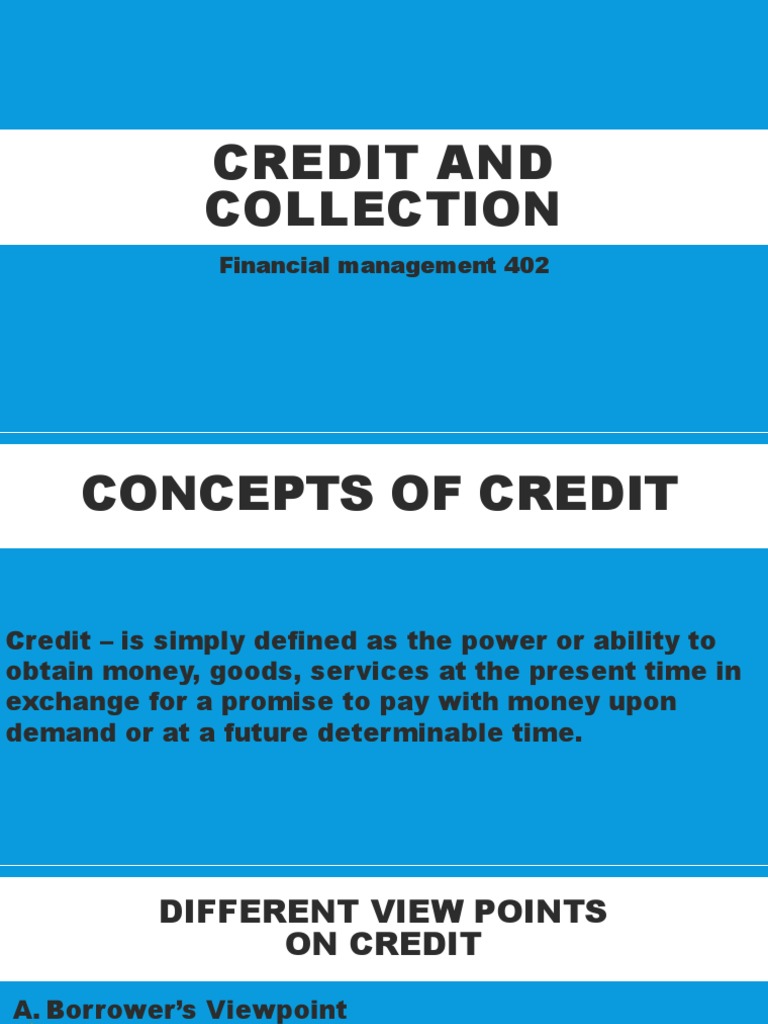 Credit and Collection - 081517 | PDF | Credit | Finance & Money Management