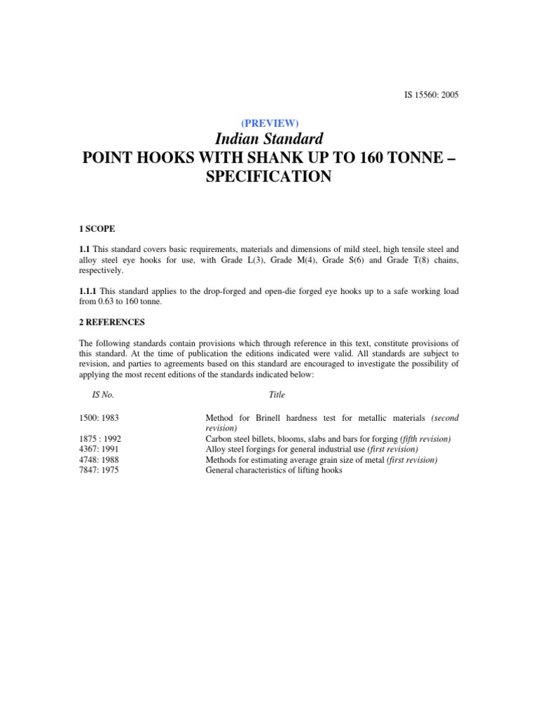 IS 15560: Point Hooks Specification | PDF
