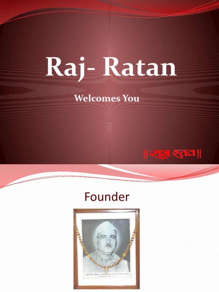 Raj-Ratan: Welcomes You | PDF | Business | Economies