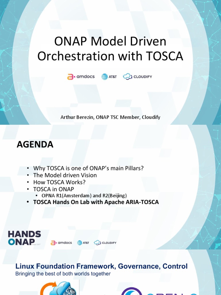 ONAP Model Driven Orchestration With TOSCA (HANDS ONAP) | PDF | Computer Architecture | System ...