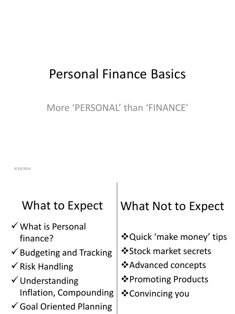 Personal Finance Basics | PDF | Investor | Volatility (Finance)