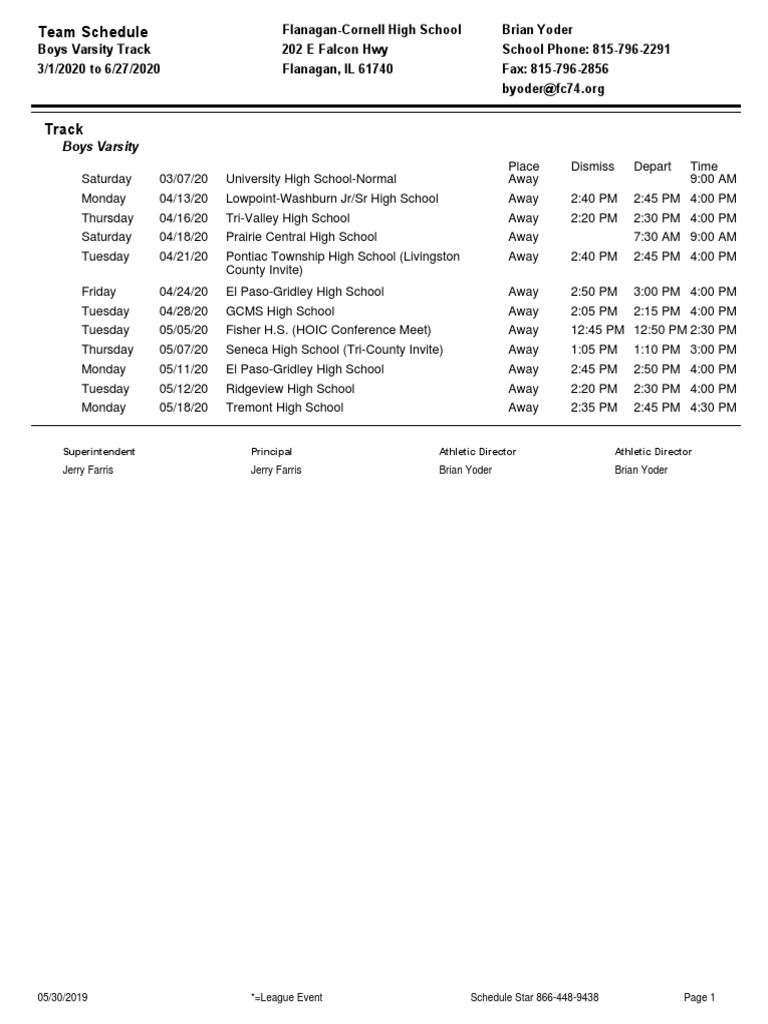 2020 Boys Varsity Track | PDF